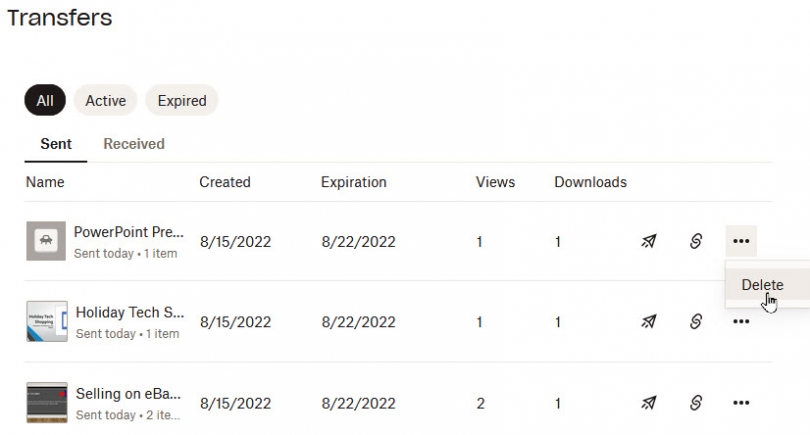 How to use Dropbox Transfer to securely share files with other people ...