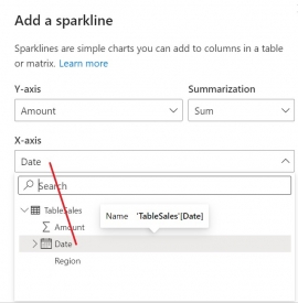 How to add sparklines to highlight details in Microsoft Power BI