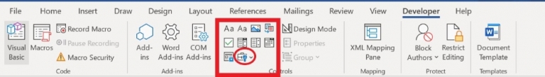 How to update textbox content controls in Word using a dropdown content ...