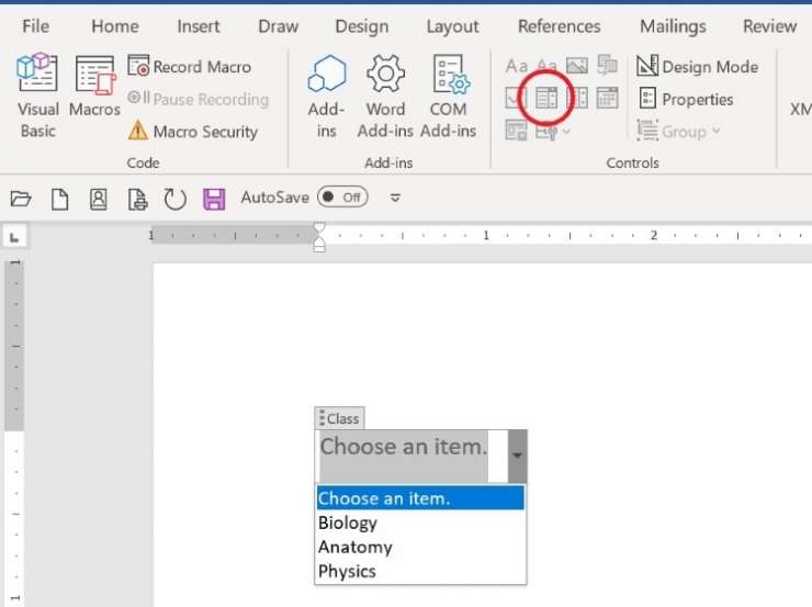 How to update textbox content controls in Word using a dropdown content ...