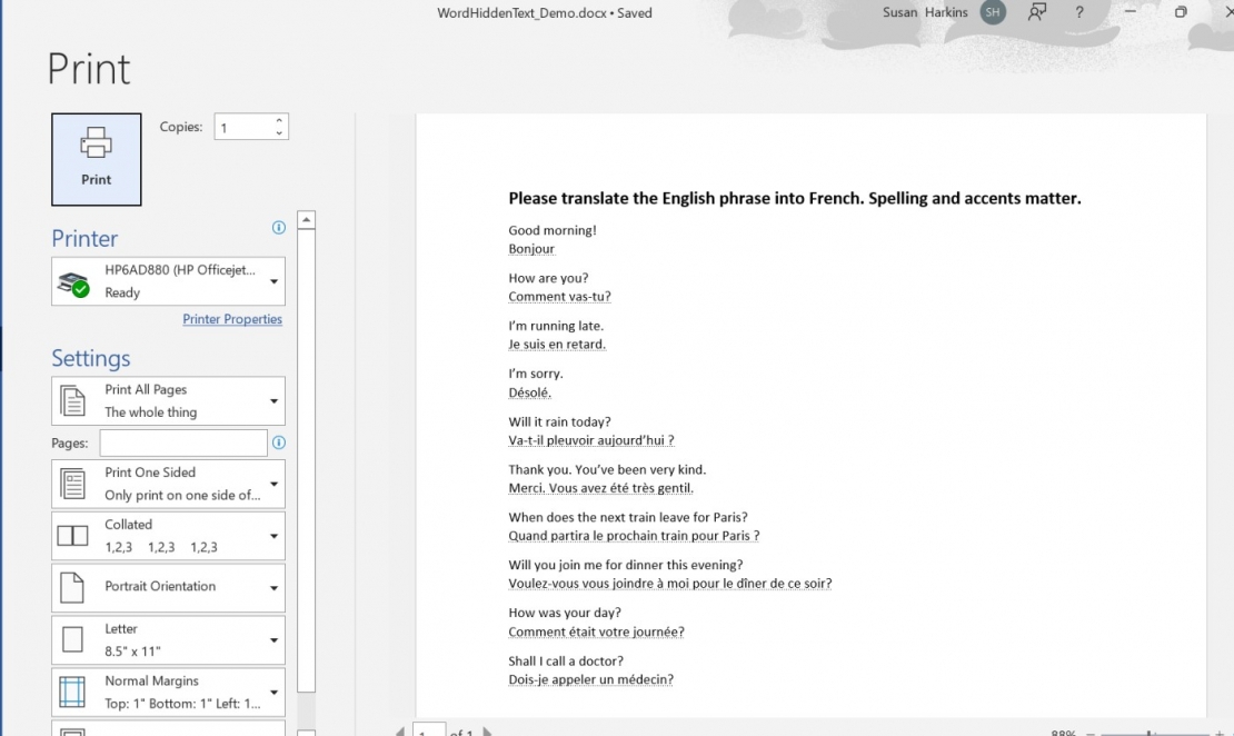 How to use hidden text to make one document do the work of two in ...