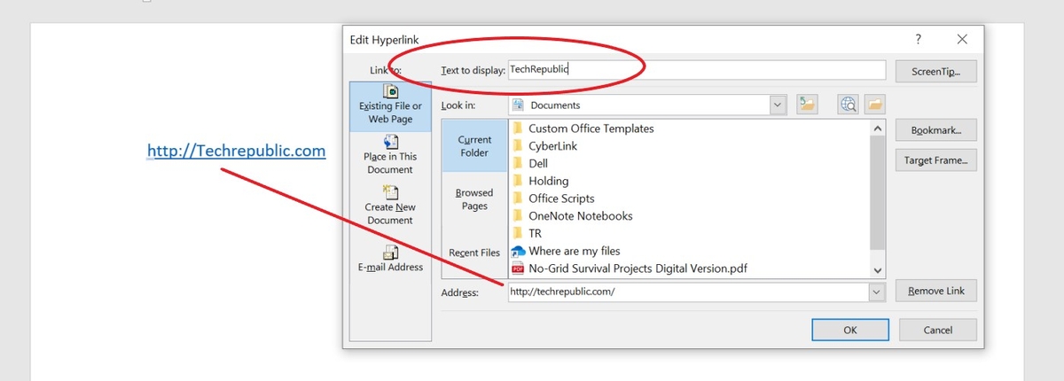 How to insert absolute and relative hyperlinks in a Microsoft Word ...