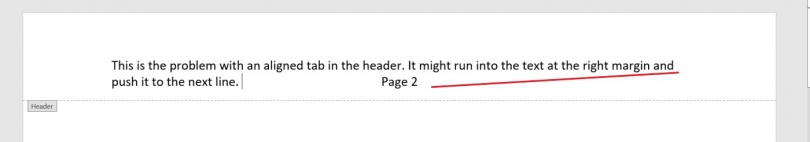 How to align header or footer content to the left and right margins in ...