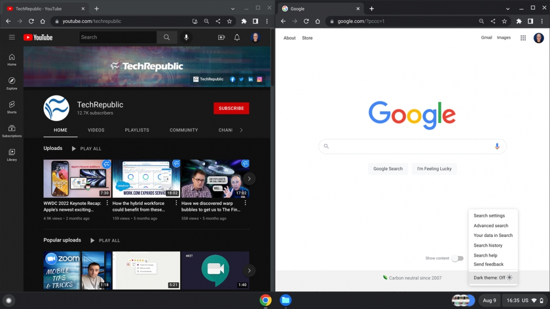 How to enable the ChromeOS dark theme - TechRepublic