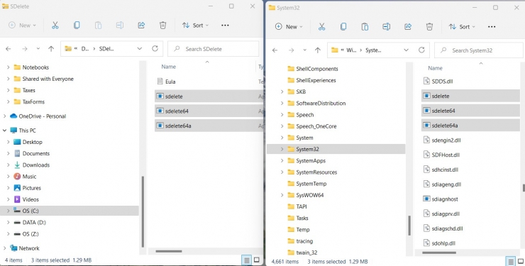 How to delete files securely and completely in Windows 11 using SDelete ...