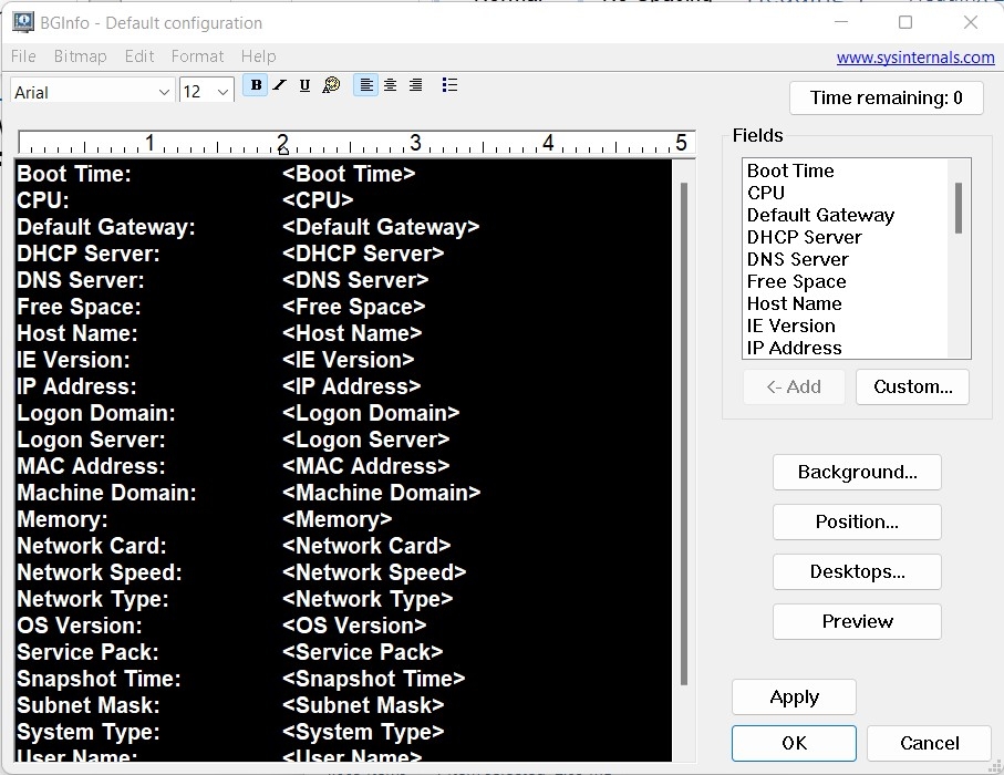 如何使用 BgInfo 显示更新的 Windows 11 系统信息 - Flnug.com