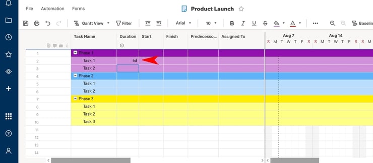 How to create a Gantt chart in SmartSheet | TechRepublic