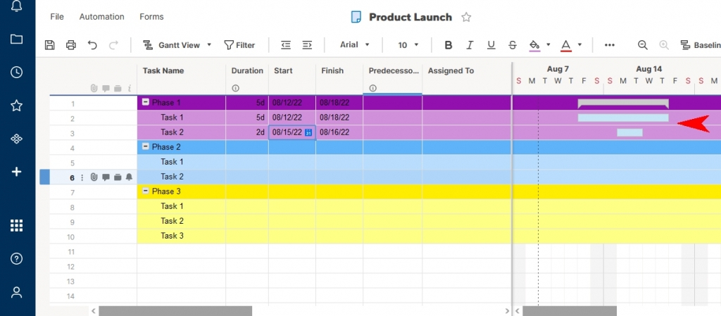 How to create a Gantt chart in SmartSheet | TechRepublic