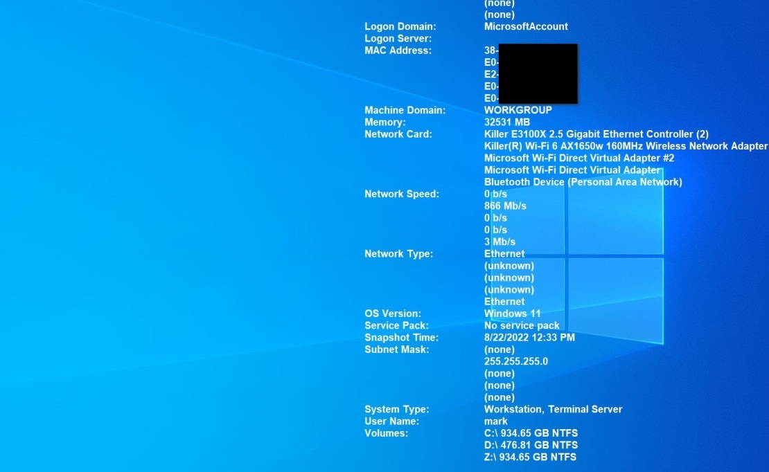 How to display updated Windows 11 system information with BgInfo ...