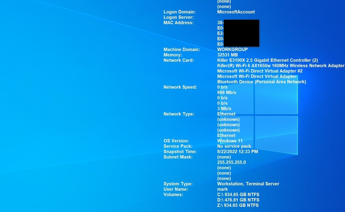 How to display updated Windows 11 system information with BgInfo ...