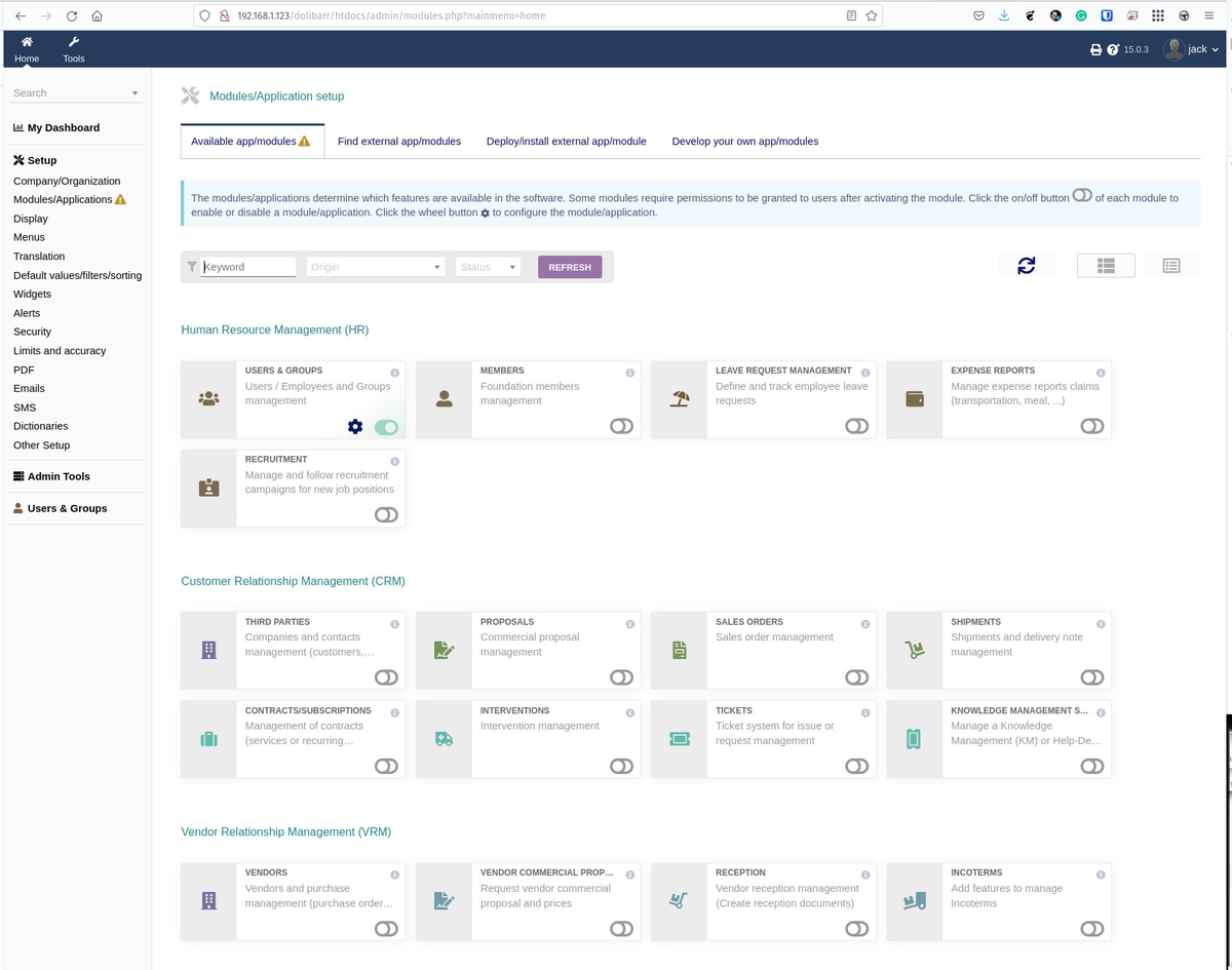 How to configure Dolibarr - TechRepublic