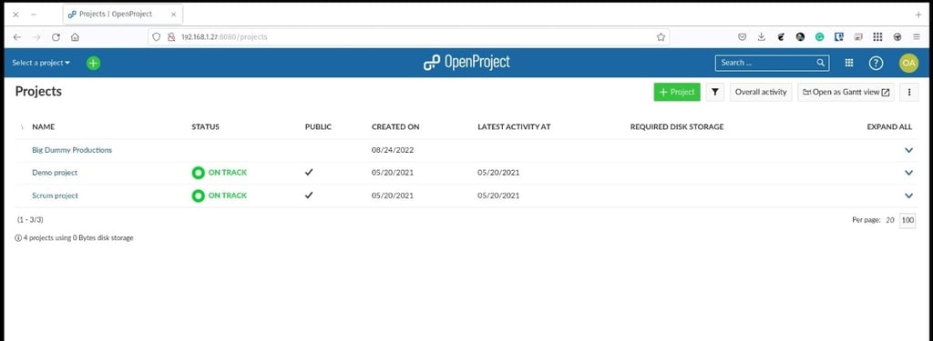 How to create a Project in OpenProject