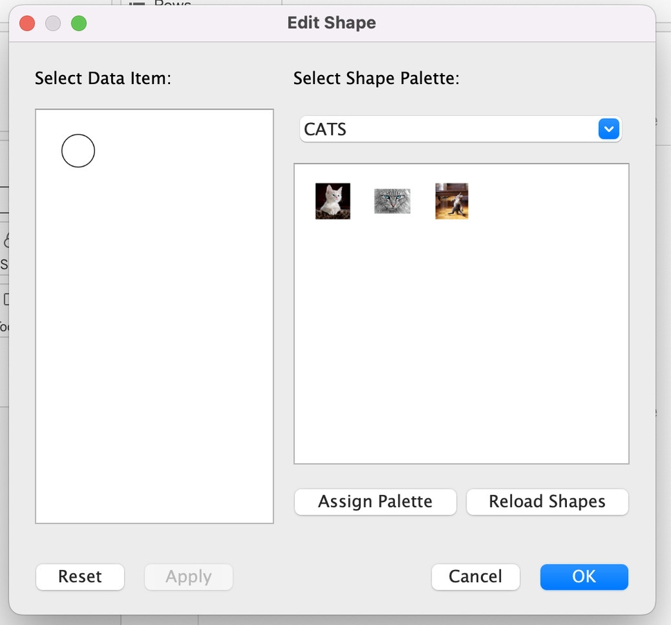 How to add custom shapes in Tableau