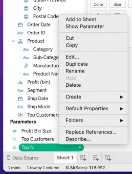 How to create or use a Top N filter in Tableau