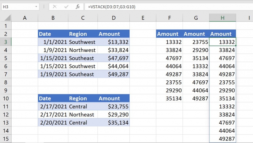 How to use Microsoft Excel’s VSTACK() function to combine multiple data sets | TechRepublic