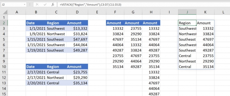 How To Use Microsoft Excels Vstack Function To Combine Multiple Data 6038