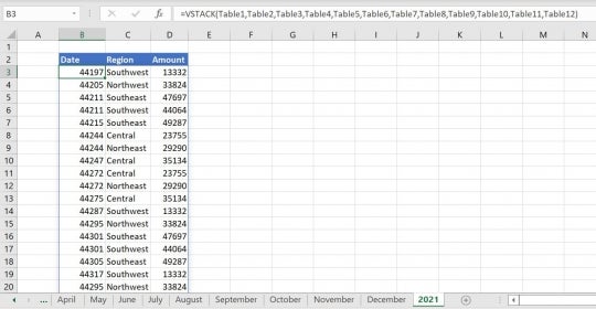How To Use Microsoft Excels Vstack Function To Combine Multiple Data Sets Techrepublic