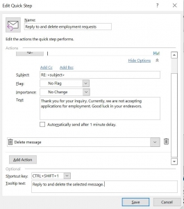 How to use Microsoft Outlook’s Quick Steps to quickly respond to emails