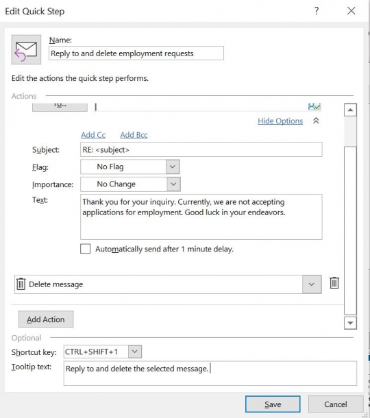 How to use Microsoft Outlook’s Quick Steps to quickly respond to emails