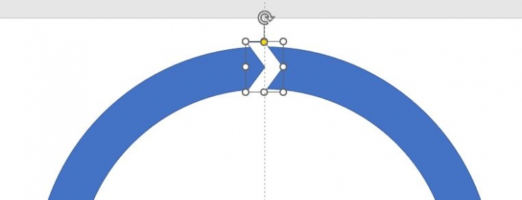 How to turn a hollow circle into chevrons in Microsoft PowerPoint