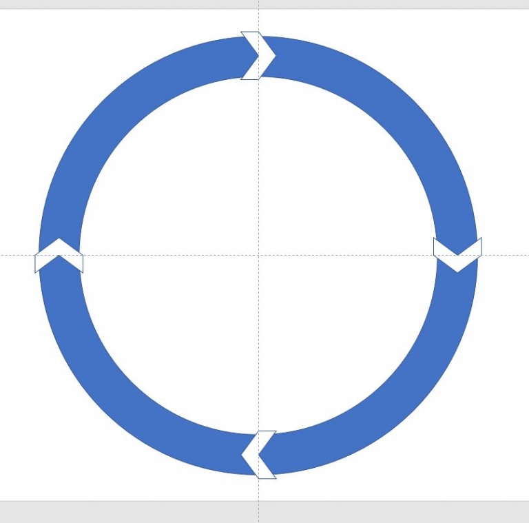 How to turn a hollow circle into chevrons in Microsoft PowerPoint