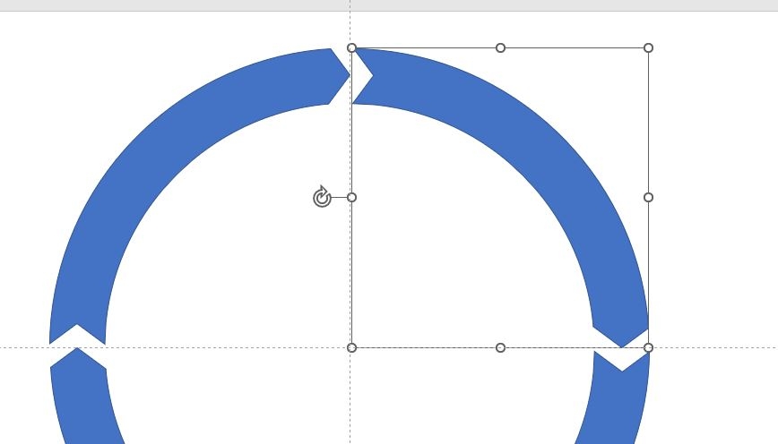 How to turn a hollow circle into chevrons in Microsoft PowerPoint