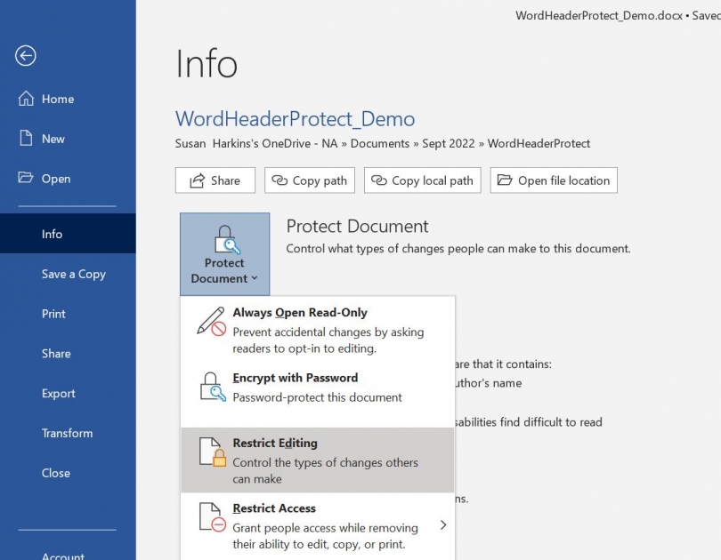 How to Protect Header and Footer Areas in Microsoft Word