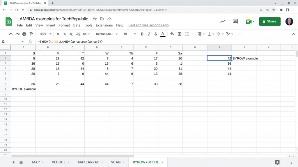 Google Sheets 获得 LAMBDA 和辅助函数