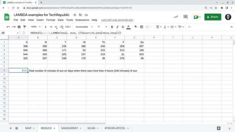 Google Sheets gains LAMBDA and helper functions