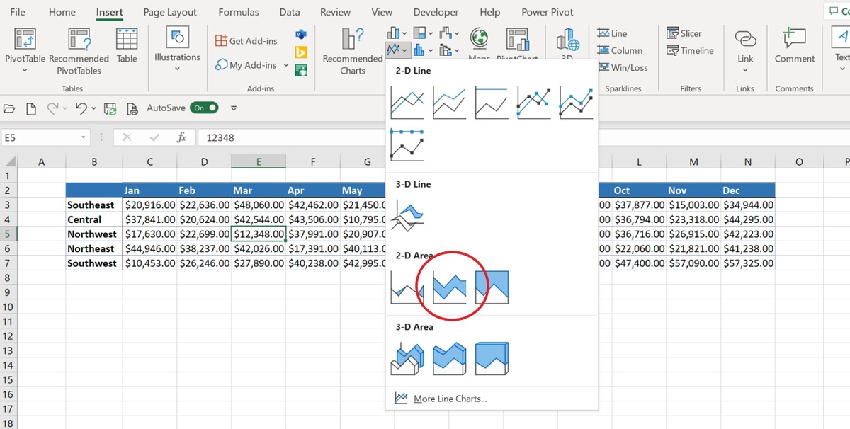 Improve the Looks of Default Area Charts in Microsoft Excel | TechRepublic