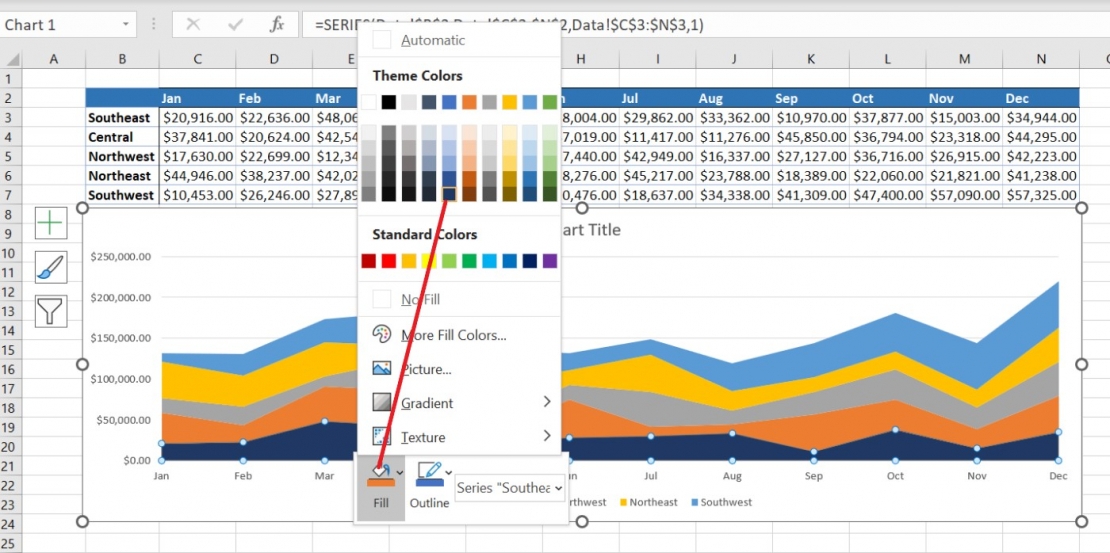 Improve the Looks of Default Area Charts in Microsoft Excel | TechRepublic