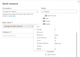 How to add quick measures for complex calculations in Microsoft Power ...