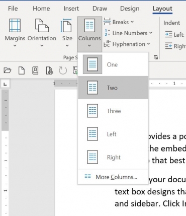 How to create newspaper columns in Microsoft Word