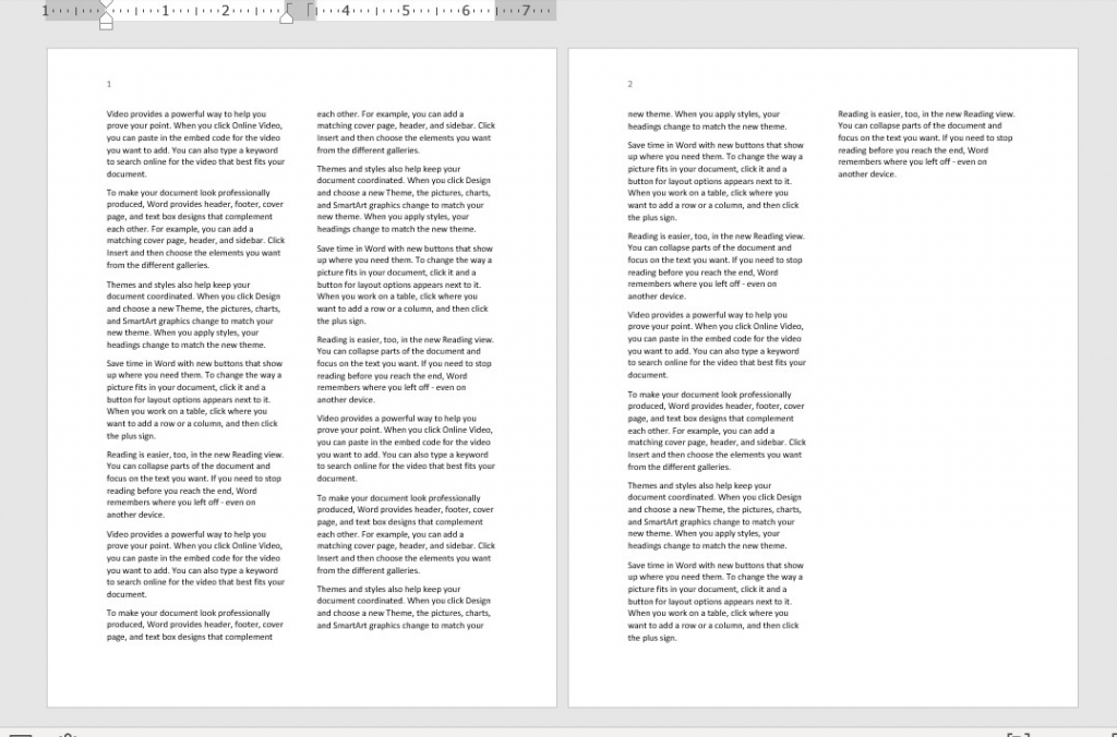 How to create newspaper columns in Microsoft Word