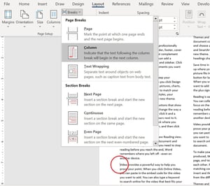 How to create newspaper columns in Microsoft Word
