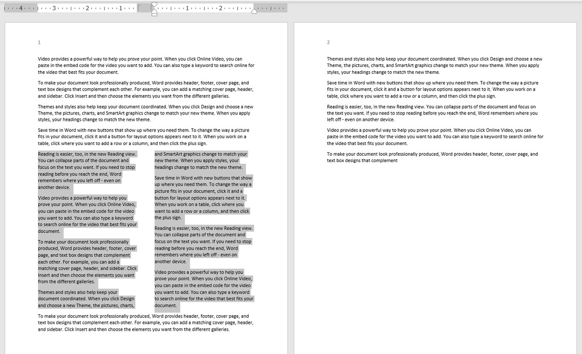 How to create newspaper columns in Microsoft Word