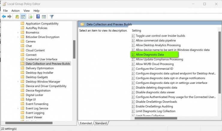 How to turn off Telemetry System usage data collection in Windows 11