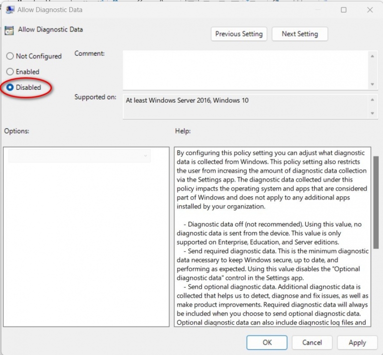 How to turn off Telemetry System usage data collection in Windows 11