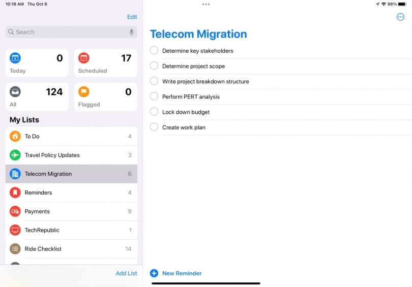 How to create and manage multiple Reminders Lists using Apple devices