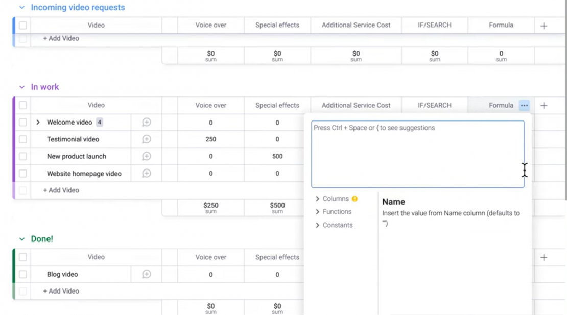 How to use formulas in monday work management | TechRepublic