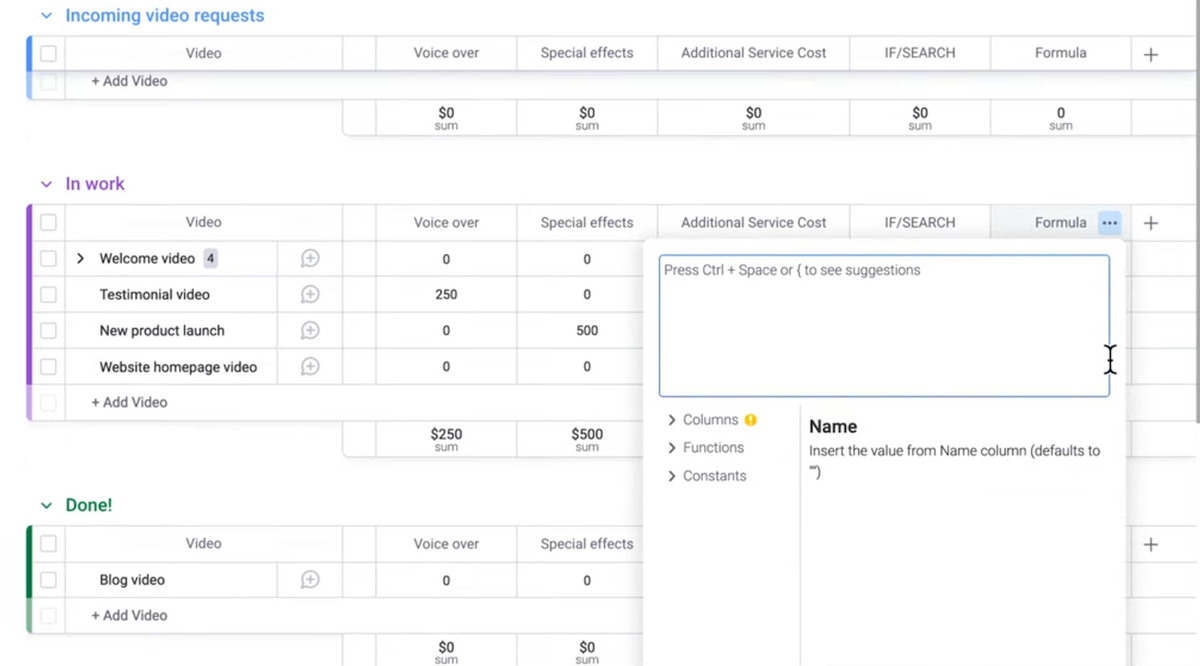 How to use formulas in monday work management | TechRepublic
