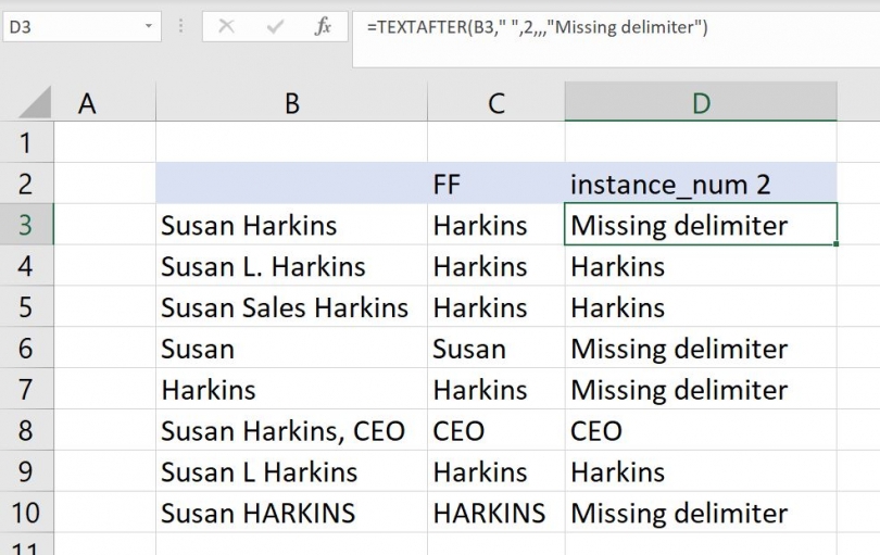 Use TEXTAFTER() and TEXTBEFORE() in Microsoft Excel | TechRepublic