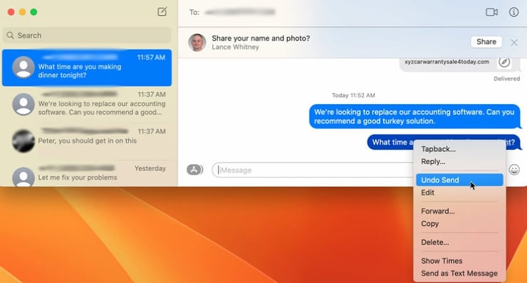 Edit or Unsend Text Messages on Your Mac | TechRepublic