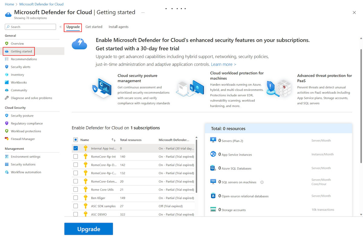 How to enable Microsoft Defender for Cloud plans through the Azure portal