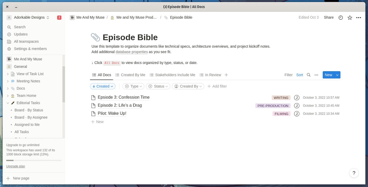 How to create a board view in Notion