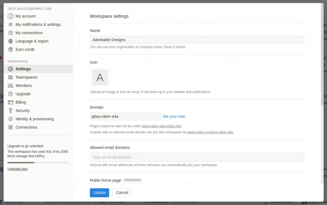 How to create a custom URL for a Notion Workspace | TechRepublic