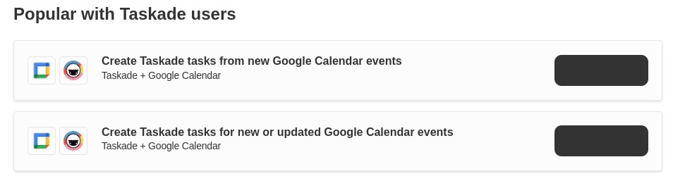 How to connect Google Calendar to Taskade