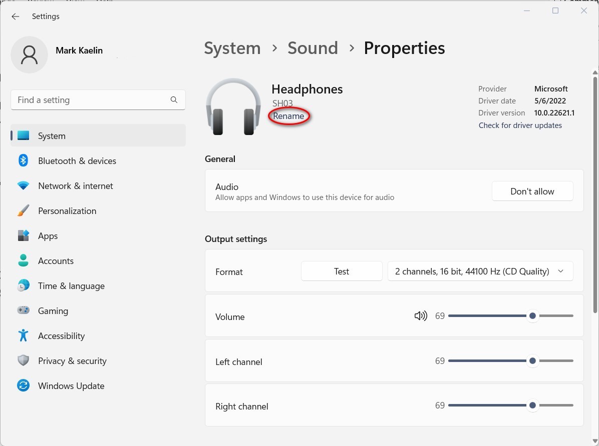 How to rename audio devices to recognizable names in Windows 11
