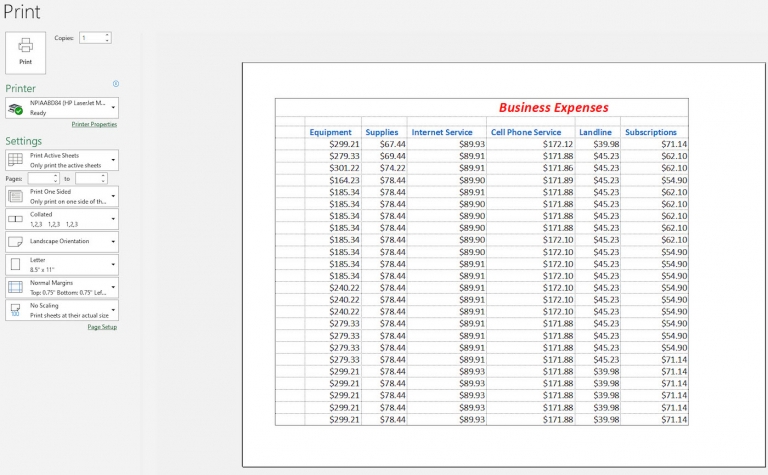 How to Print From Microsoft Excel and Avoid Printing Problems