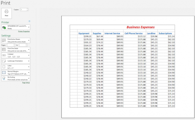 How to Print From Microsoft Excel and Avoid Printing Problems